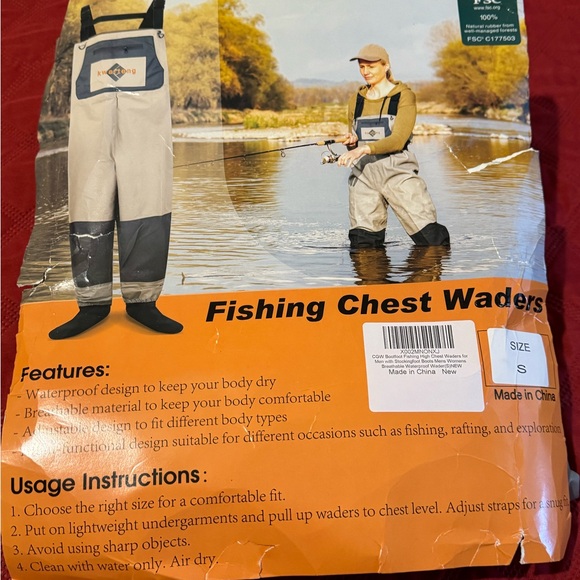 Other | Fishing Chest Waders In Gray And Black | Poshmark